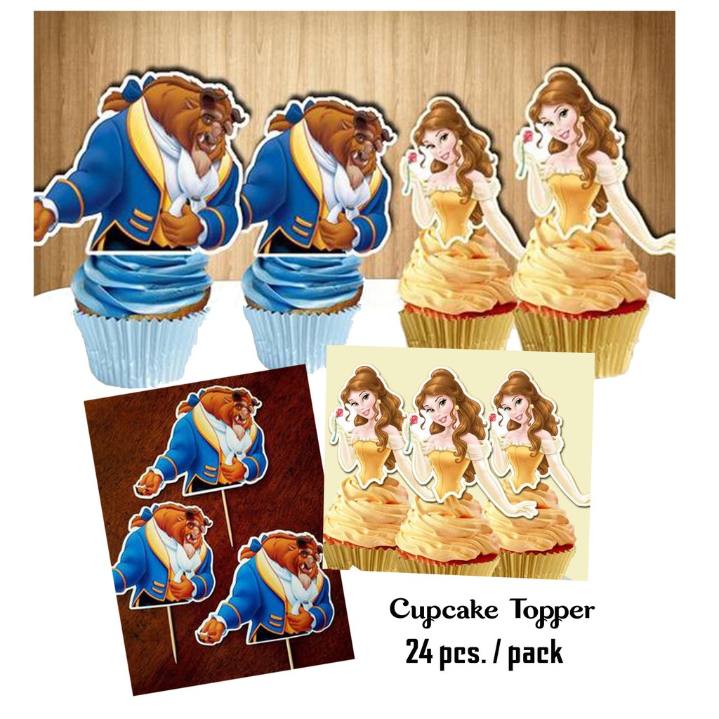 Beauty & the Beast Cupcake Topper | Shopee Philippines