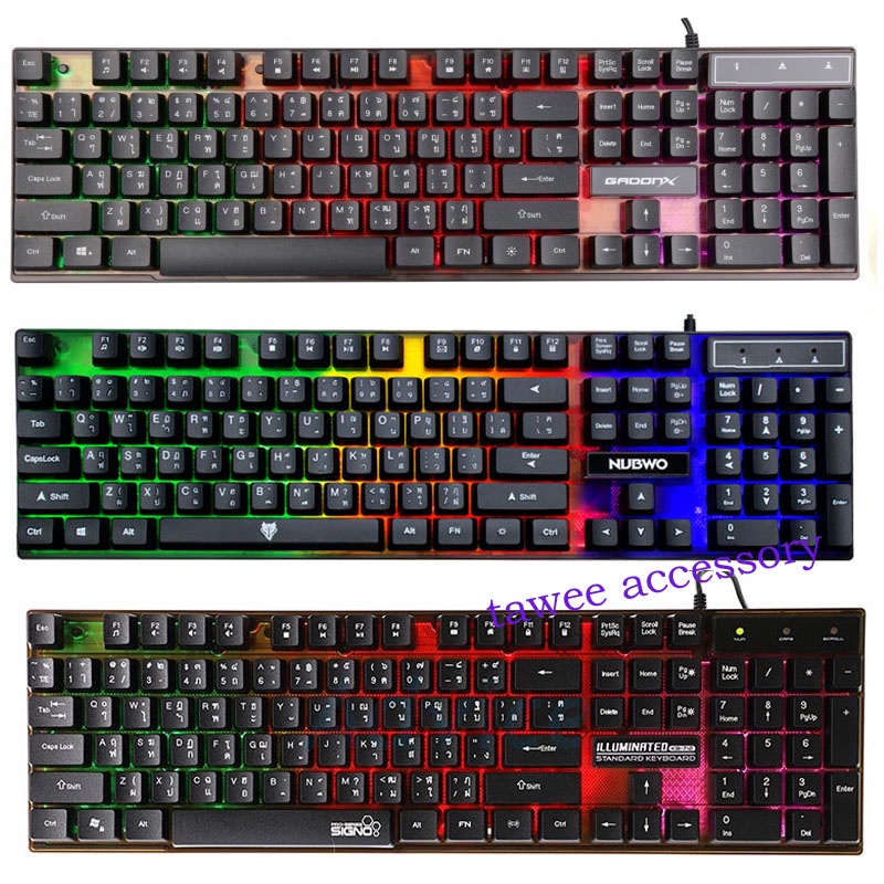 Keyboard With Light Gaming USB Wired Led Signo Kb-712 Nubwo NK-36 ...