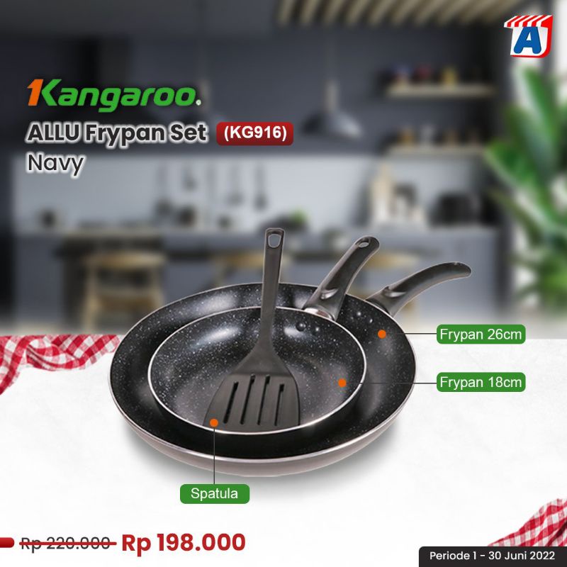 Kangaroo Allu Frypan Set | Shopee Philippines