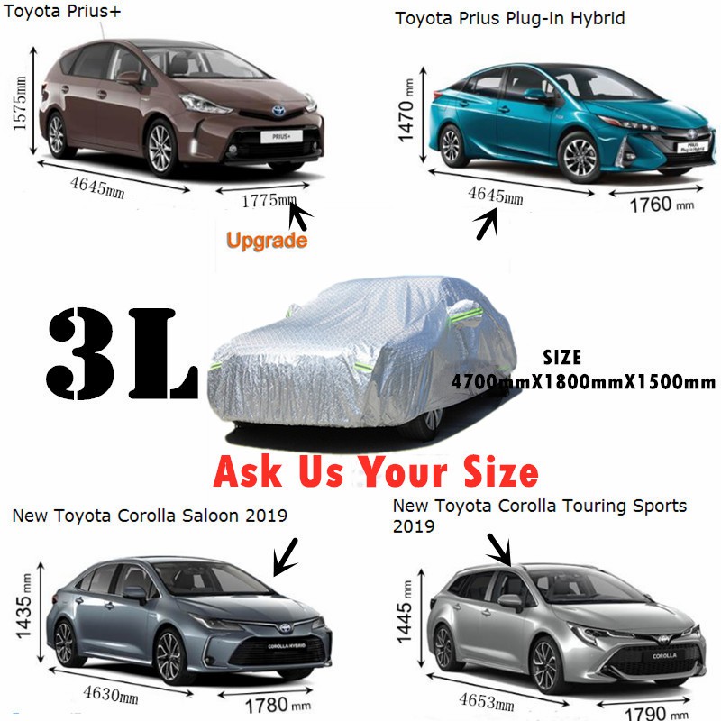 Toyota corolla car cover size store