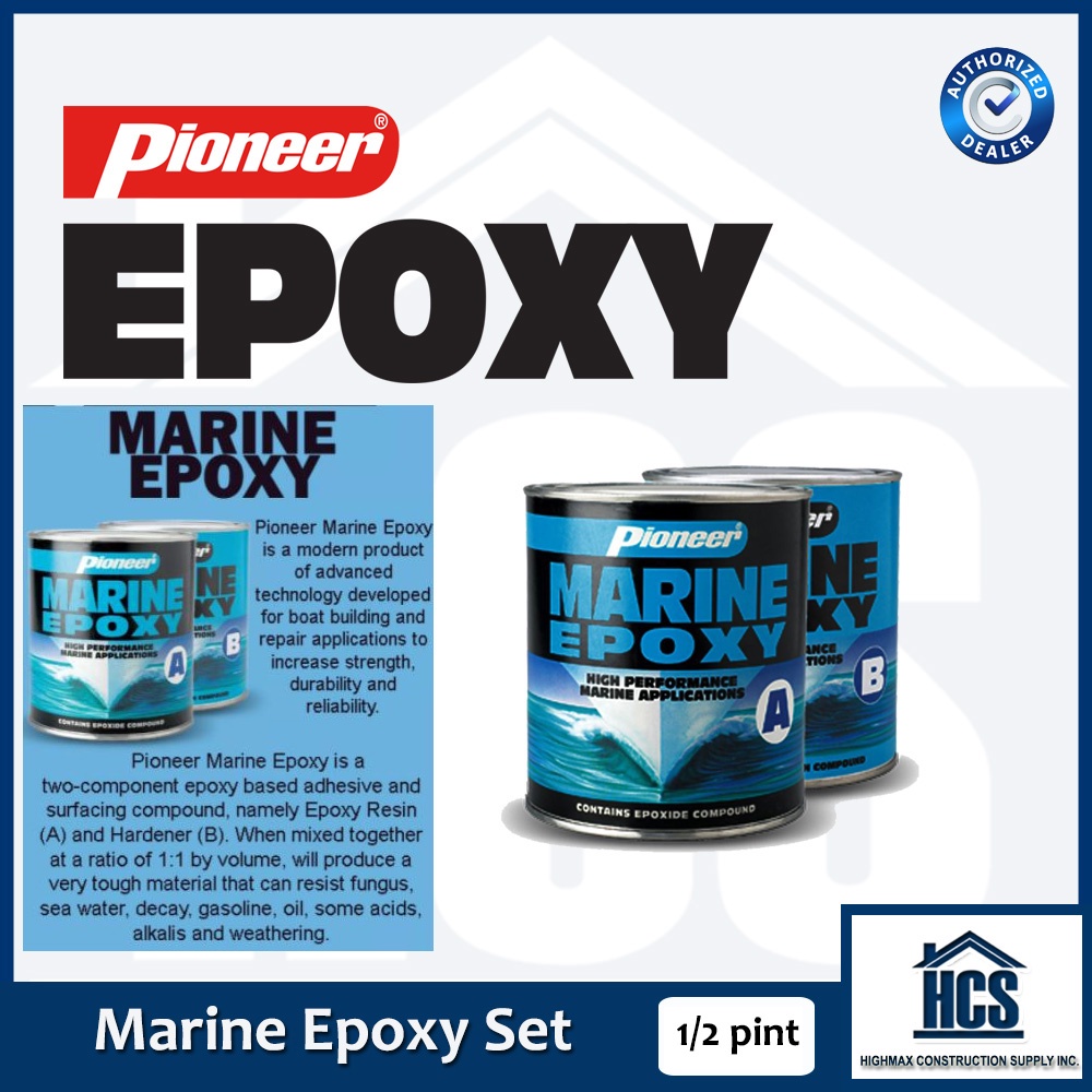 Pioneer Marine Epoxy 1/2 Pint Set (1/4 liter size) | Shopee Philippines