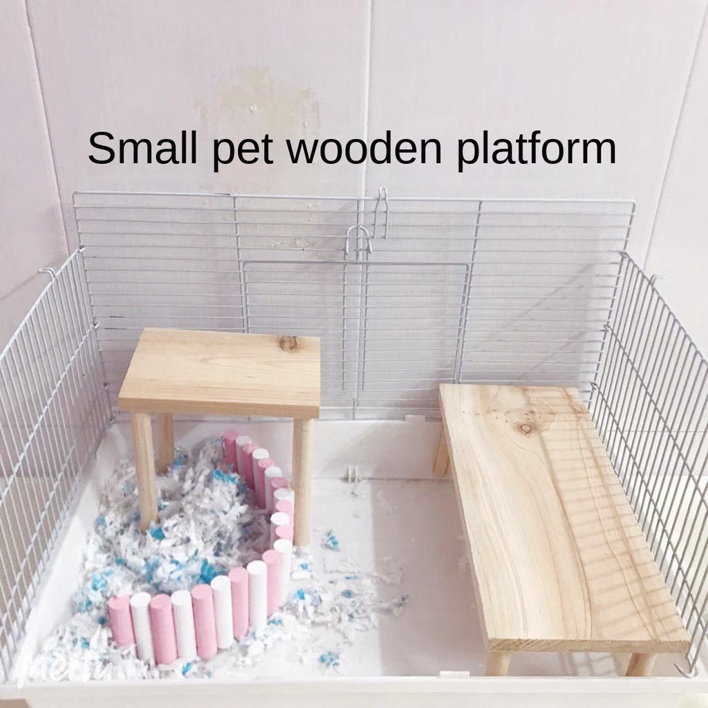 Hamster Cage Solid Wood Platform Two-Story Multi-Functional Attic ...