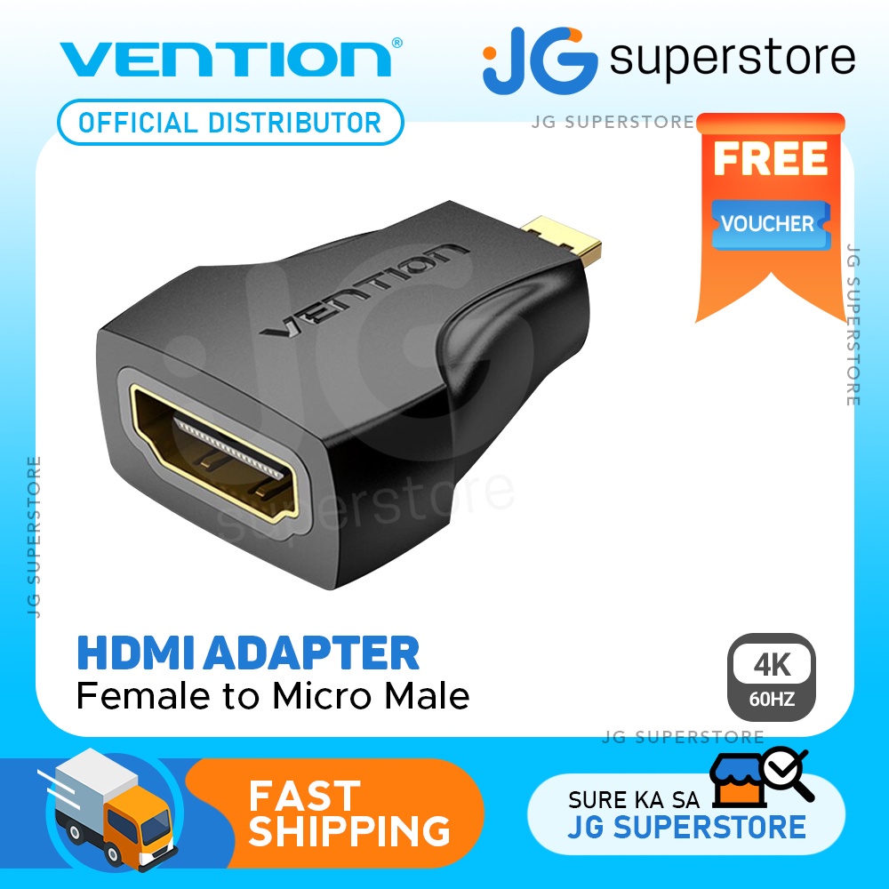 [CLEARANCE] Vention Micro HDMI Male to HDMI Female Adapter 1080p 60Hz ...