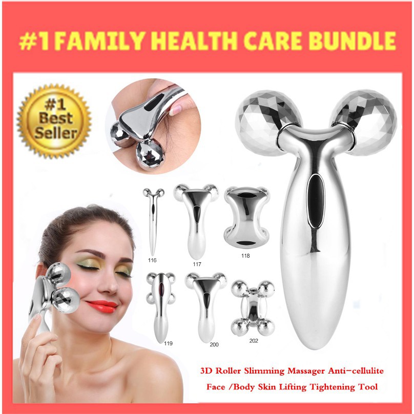 3D Massager Platinum Roller Full Body Slim Shape Y Shape Face Skin ...