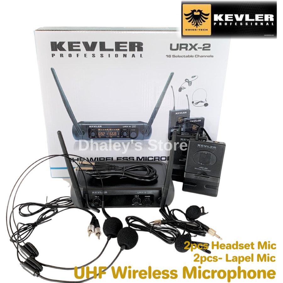 Original Kevler URX-2 / URX-2B Lapel and Headset UHF Wireless ...