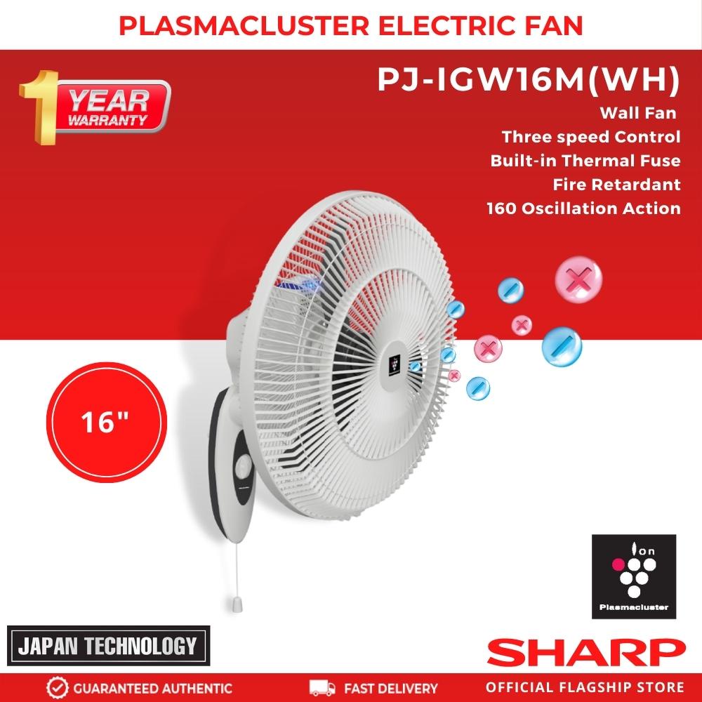 Sharp PJ-IGW16M(WH) 16" Plasmacluster Ion Electric Wall Fan | Shopee ...