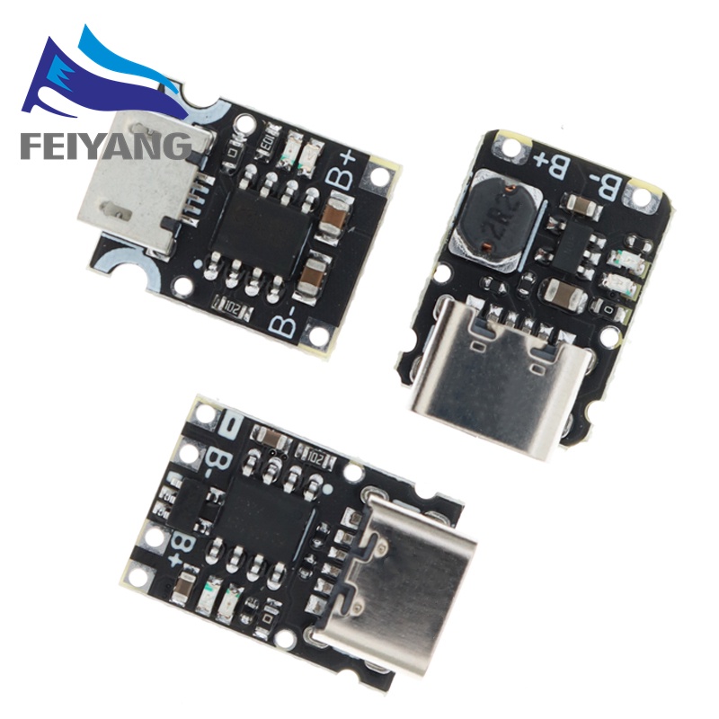 TP4057 1A lithium battery charging board module Polymer battery Type-C ...