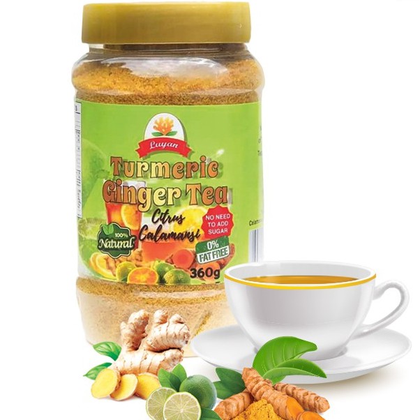 Luyan Instant Turmeric Ginger Tea Citrus Calamansi 360g | Shopee ...