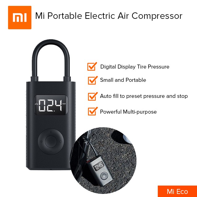 Xiaomi Mi Portable Electric Air Compressor (Tracheal size: Gas tube ...