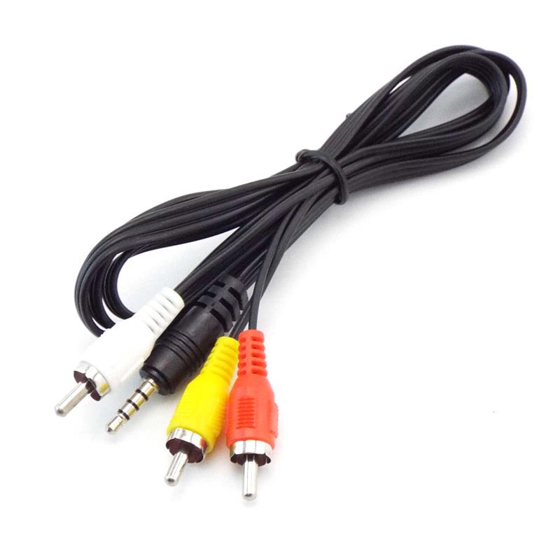 1M AV Adapters Video Extension Cord 3.5mm Audio Male Jack Plug To 3 RCA ...