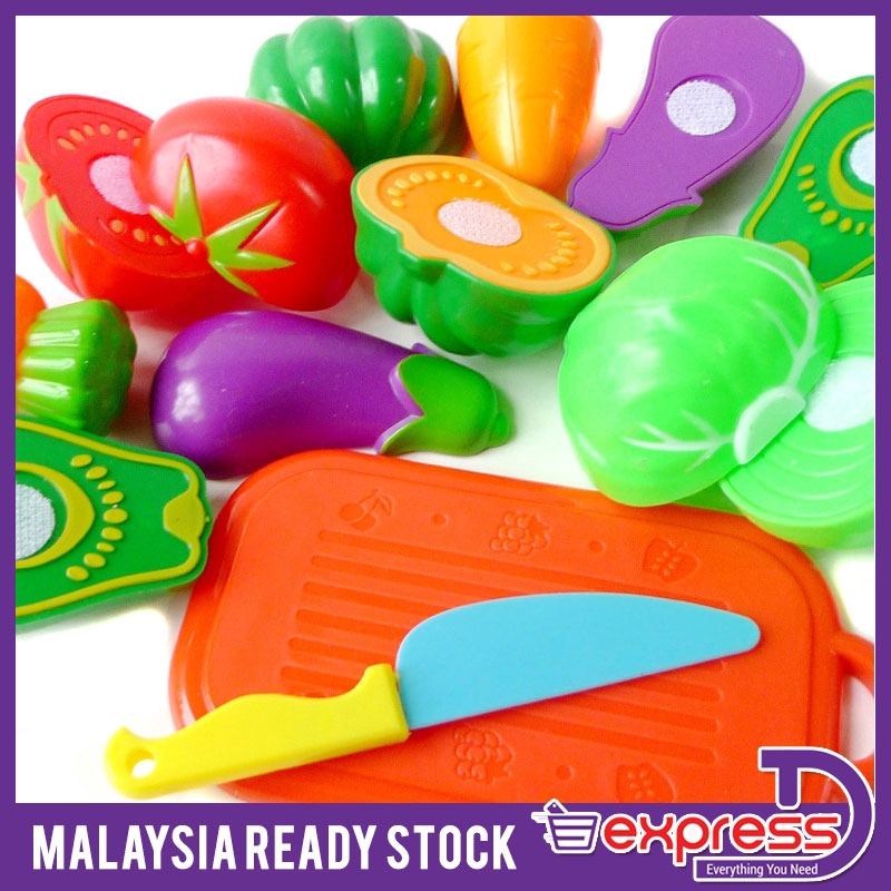 Kitchen Fun Cutting Fruits and Vegetables Food Play Toy Set for Kids ...
