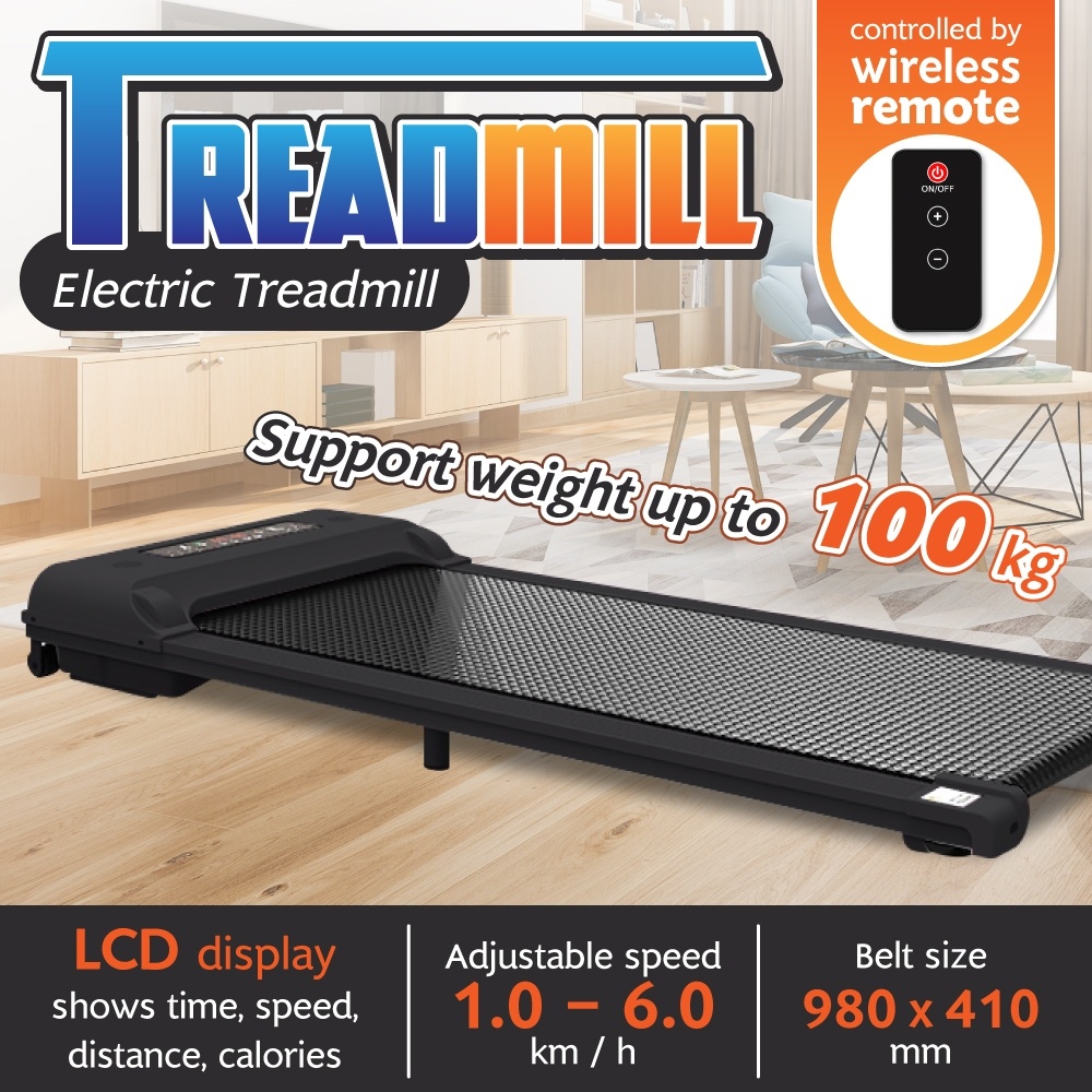 BG SPORT Electric Flat Treadmill Walking Pad Fitness Equipment with ...