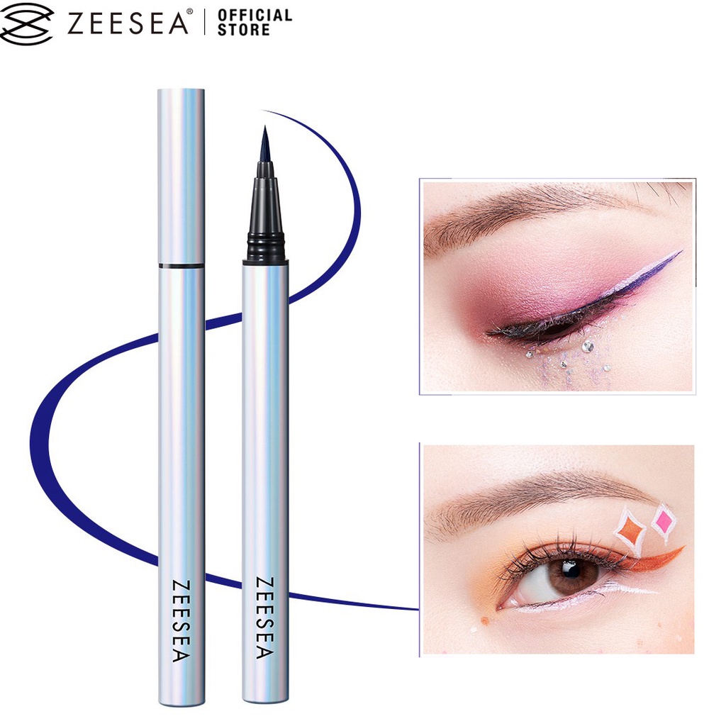 ZEESEA Eyeliner Waterproof Liquid Waterproof Long Lasting Highly Pigmented Eye Make Up Eyeliner ...