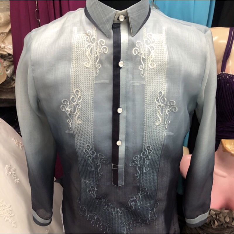 Navy Blue Modern Barong | Shopee Philippines