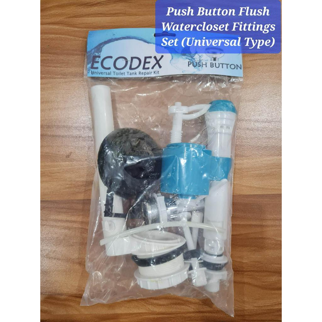 Push Button Flush Water Closet Tank Fittings Universal Replacement (per ...
