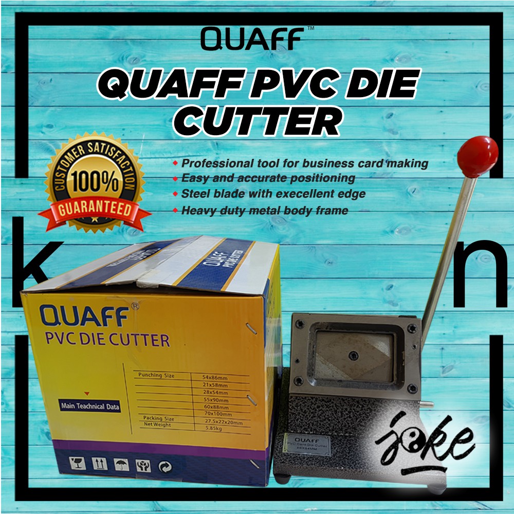 QUAFF PVC DIE CUTTER 86×54mm 【ID SIZE】 | Shopee Philippines