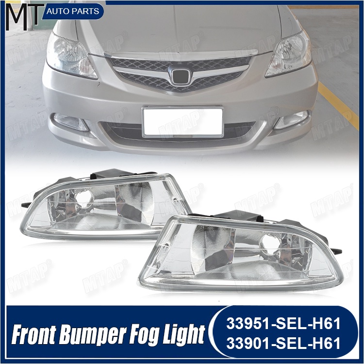 MTAP Front Bumper Fog Light Fog Lamp Foglights For HONDA CITY 2006 2007 2008 GD6 GD8 Driving ...