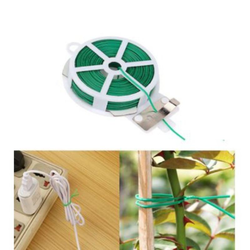 Durable 30M/50M Roll Wire Twist Ties Garden Cable Tie Vegetable ...