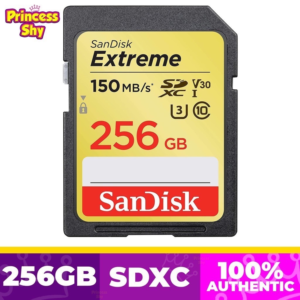SanDisk Extreme SDXC 256GB V30 U3 C10 UHS-I SD Memory Card | Shopee ...
