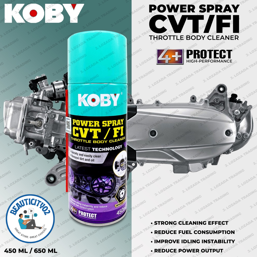 Original Koby Power Spray Cvt Fi Throtte Body Cleaner 450ml/600ml ...