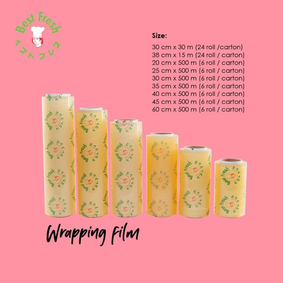 Plastic WRAPPING FILM Food Size 60CM X 500M - BEST FRESH CLING WRAP ...