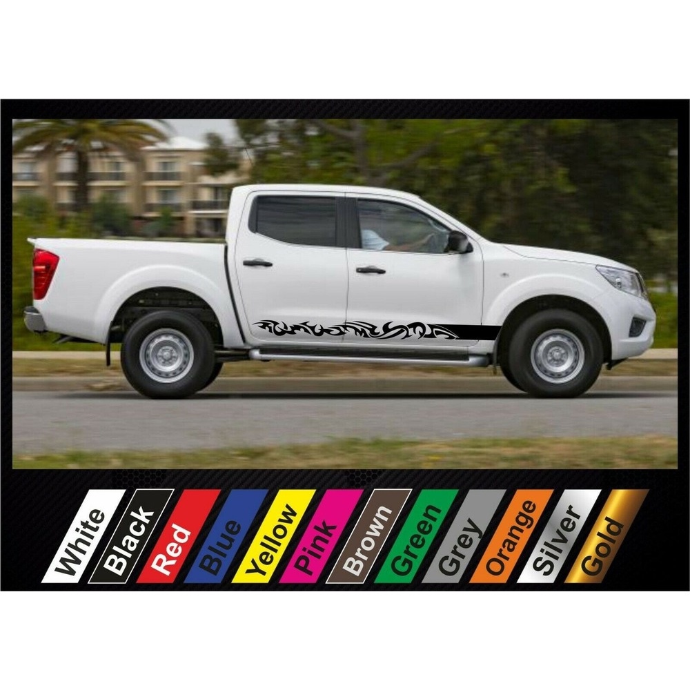 x2 stickers for Nissan Navara graphics side stripe decal sticker #25 ...
