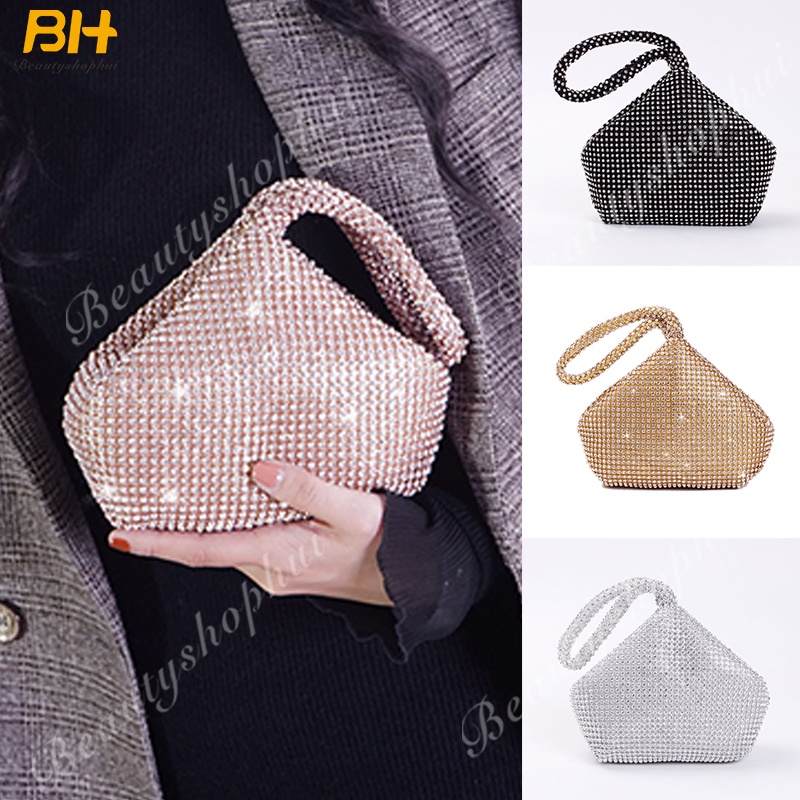 Drop-Shaped Luxury Mini Rhinestone Handbag Banquet Wedding Diamond Bag ...