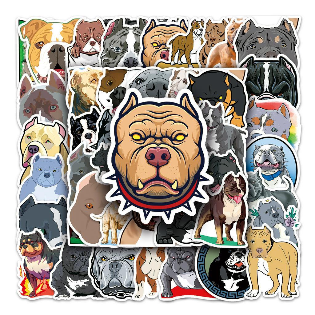 50 Piece Funny American Bully Pitbull Stickers Waterproof DIY For ...