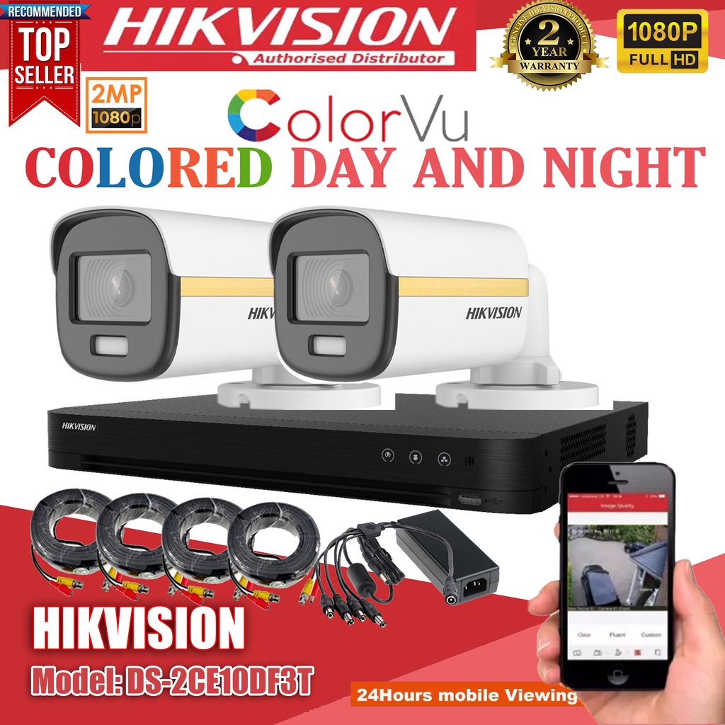 Hikvision COLORVU 4CH 2MP CCTV Package DIY Kit 1080P with Mobile ... Hikvision COLORVU 4CH 2MP CCTV Package DIY Kit 1080P with Mobile ...
