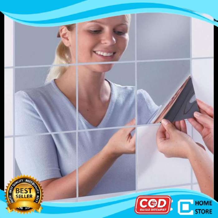 Bathroom wall mirror stickers uk bathroom mirrors Square and Hexagon ...