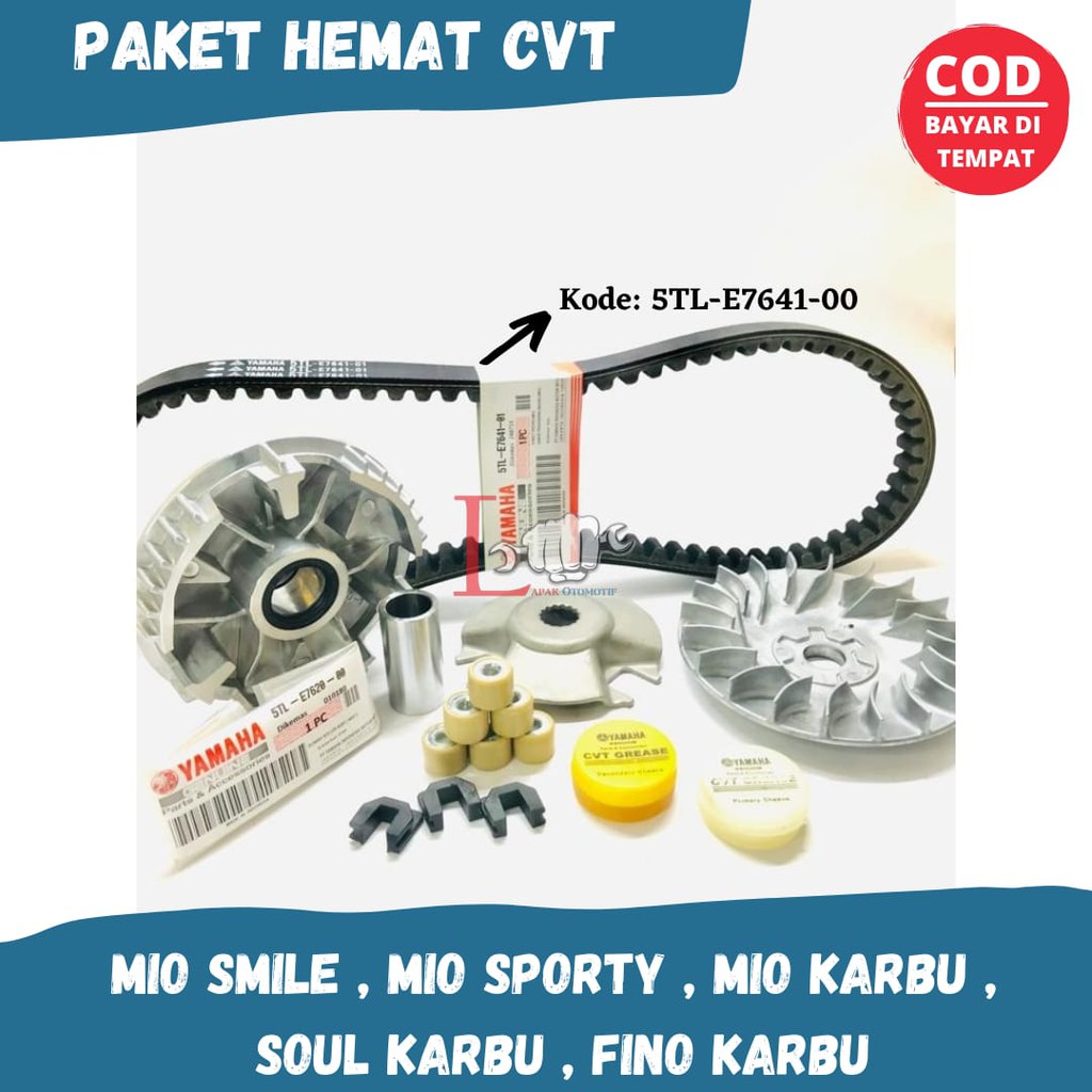 CVT HOUSE ROLLER SET PACKAGE MIO SMILE, MIO KARBU & CVT FAN FINO, SOUL ...