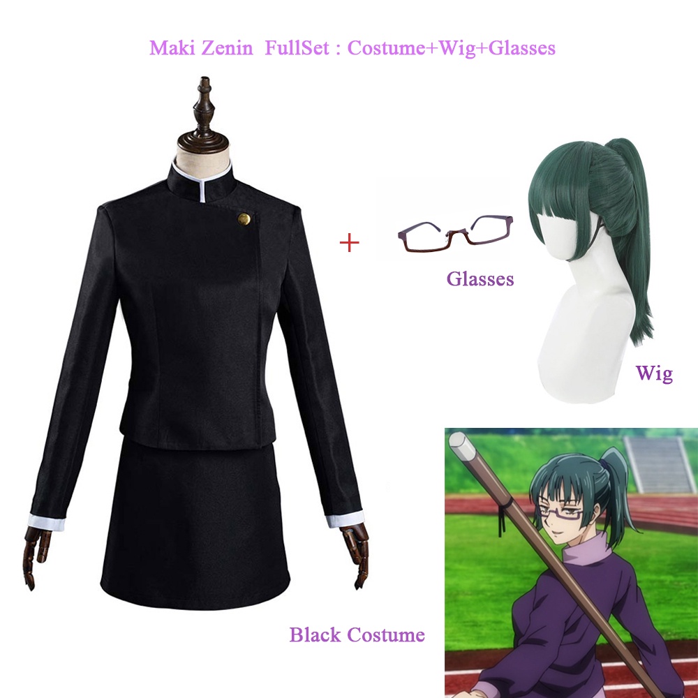 Jujutsu Kaisen Anime Zenin Maki Cosplay Costumes Halloween Party ...