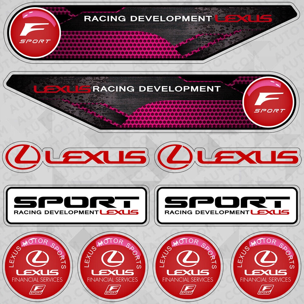 For Lexus Racing F Sport Car Logo Sticker Vinyl Decal Stripes Logo ...