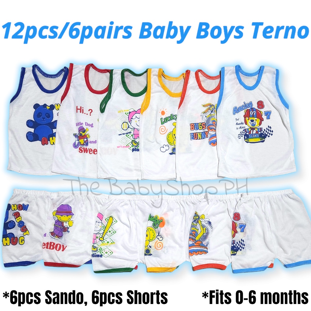 12pcs or 6pairs Terno for Baby Boys New Born Clothes Set Infant Clothes ...