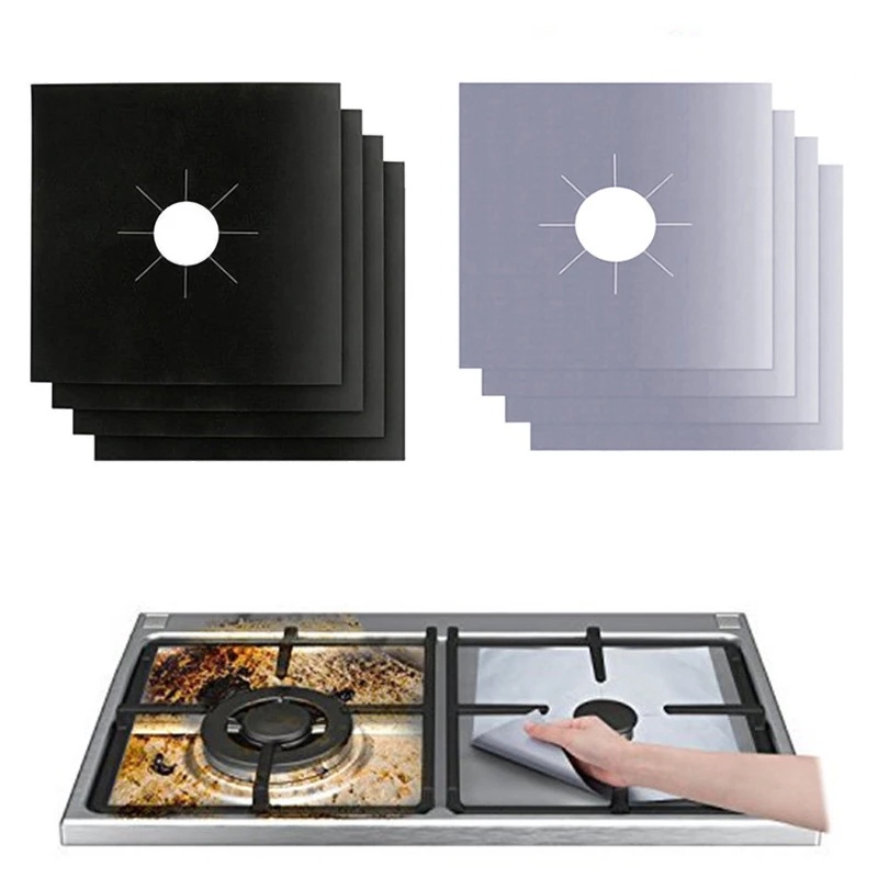 1/2/4PCS Stove Protector Cover Liner Gas Stove Protector Gas Stove ...
