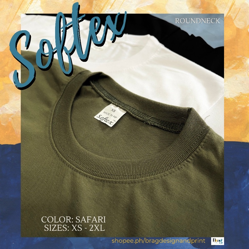 SOFTEX Safari | Plain Shirt Roundneck | Shopee Philippines