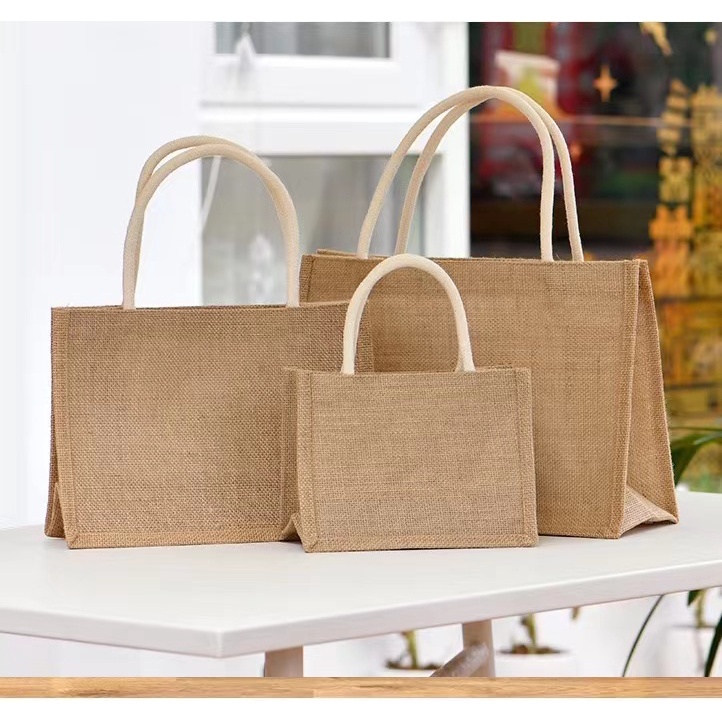 Abaca Tote Bag Burlap Linen Jute Hemp Handbag Eco Friendly Suitable For ...