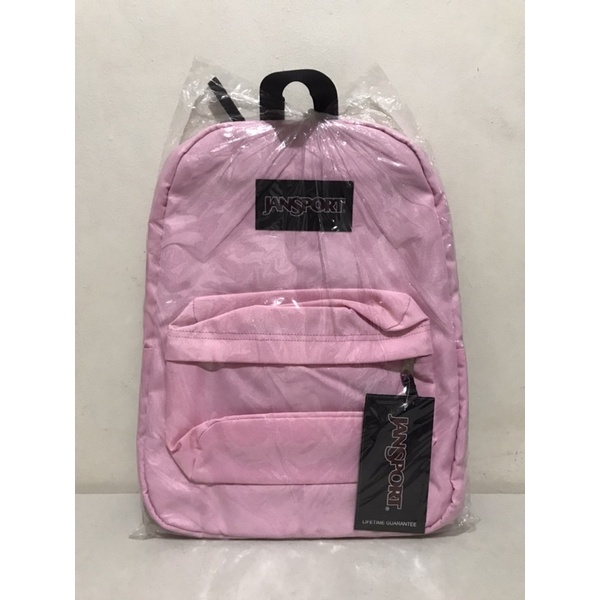 Onhand JanSport Large Plain Baby Pink Superbreak Backpack Bag | Shopee ...
