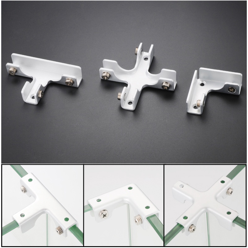 Glass Clamps Shelves Holder 2-4 Ways For 6mm 10mm 12mm Thick Glass ...
