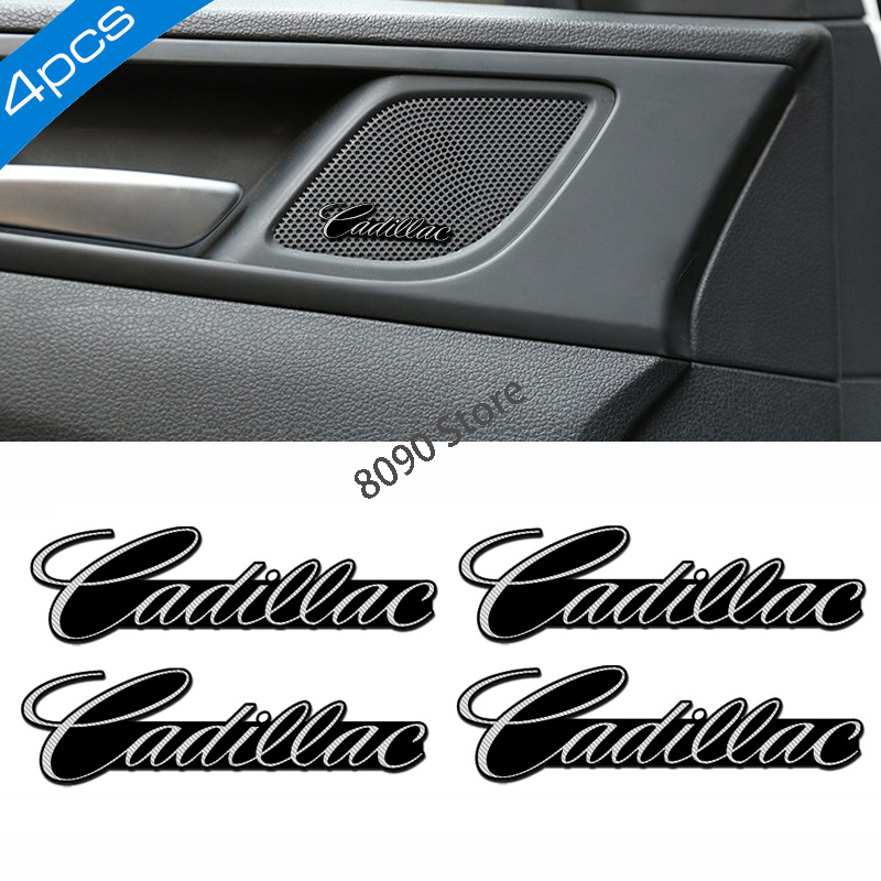 4pcs/set Modified Car Logo Audio Sticker Auto Interior Central Control ...