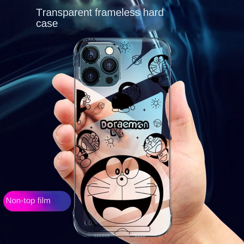 iPhone 13 Hard Case Smiley Face Doraemon Ultra-Thin Frameless ...