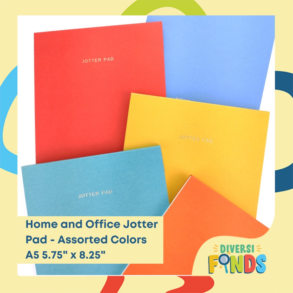 Home Office Jotter Pad - 80gsm / 70 sheets per pad / A5 Size - Assorted ...