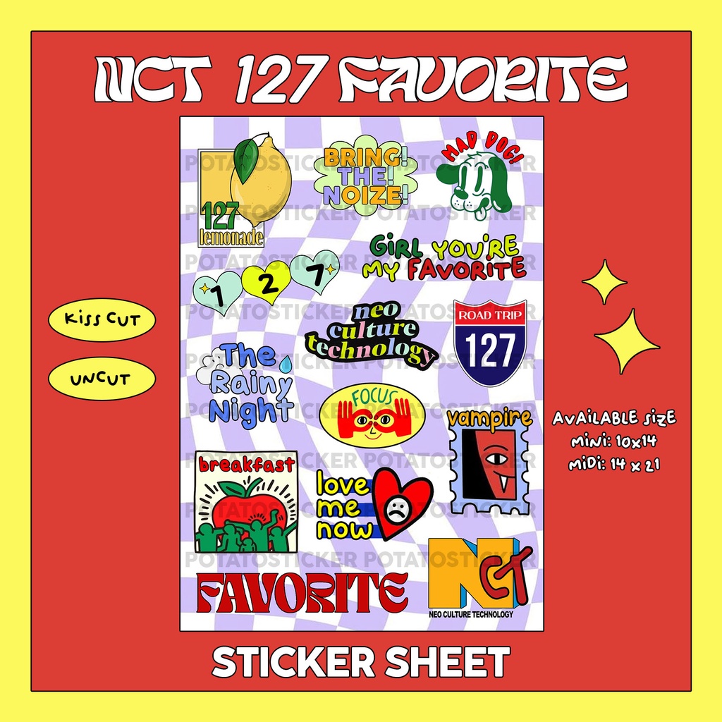 HP Nct 127 Favorite - Tumblr sticker (sheet sticker, kiss cut ...