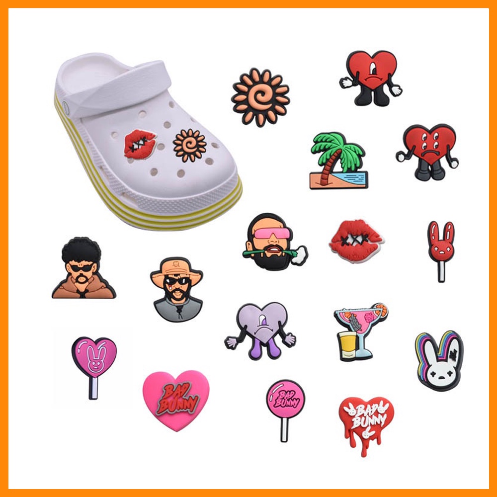 Shoes Charms for Jibbitz For Crocs Pins Bad Rabbit DIY Button | Shopee ...