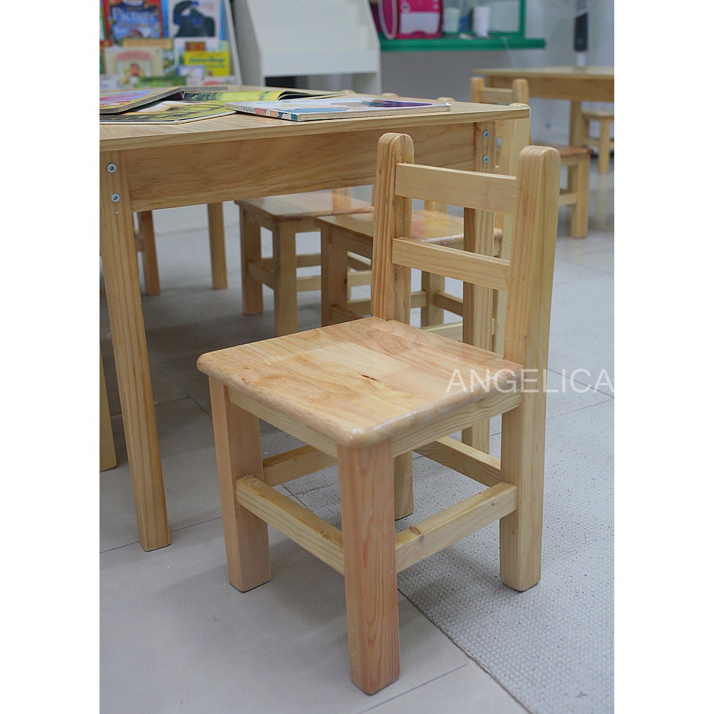 Happy Kiddos Montessori wooden 25 cm study chair for kids for classroom ...