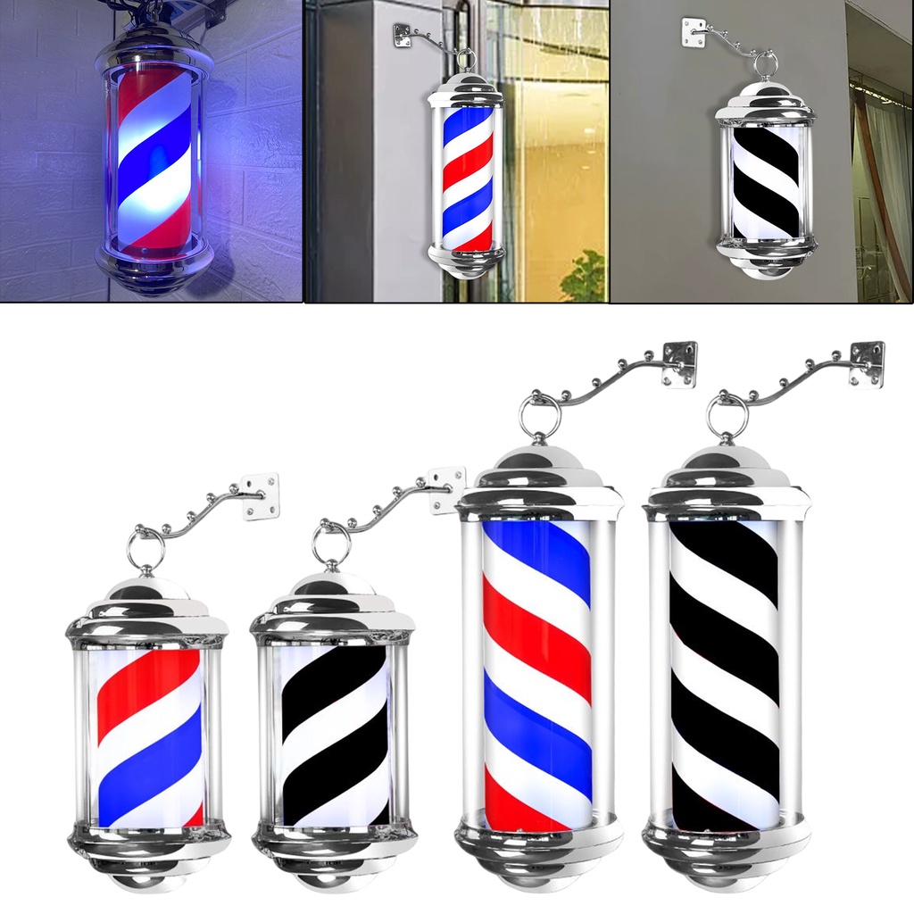Rotating Barber Pole Light Outdoor Hair Salon Shop Sign | Shopee ...