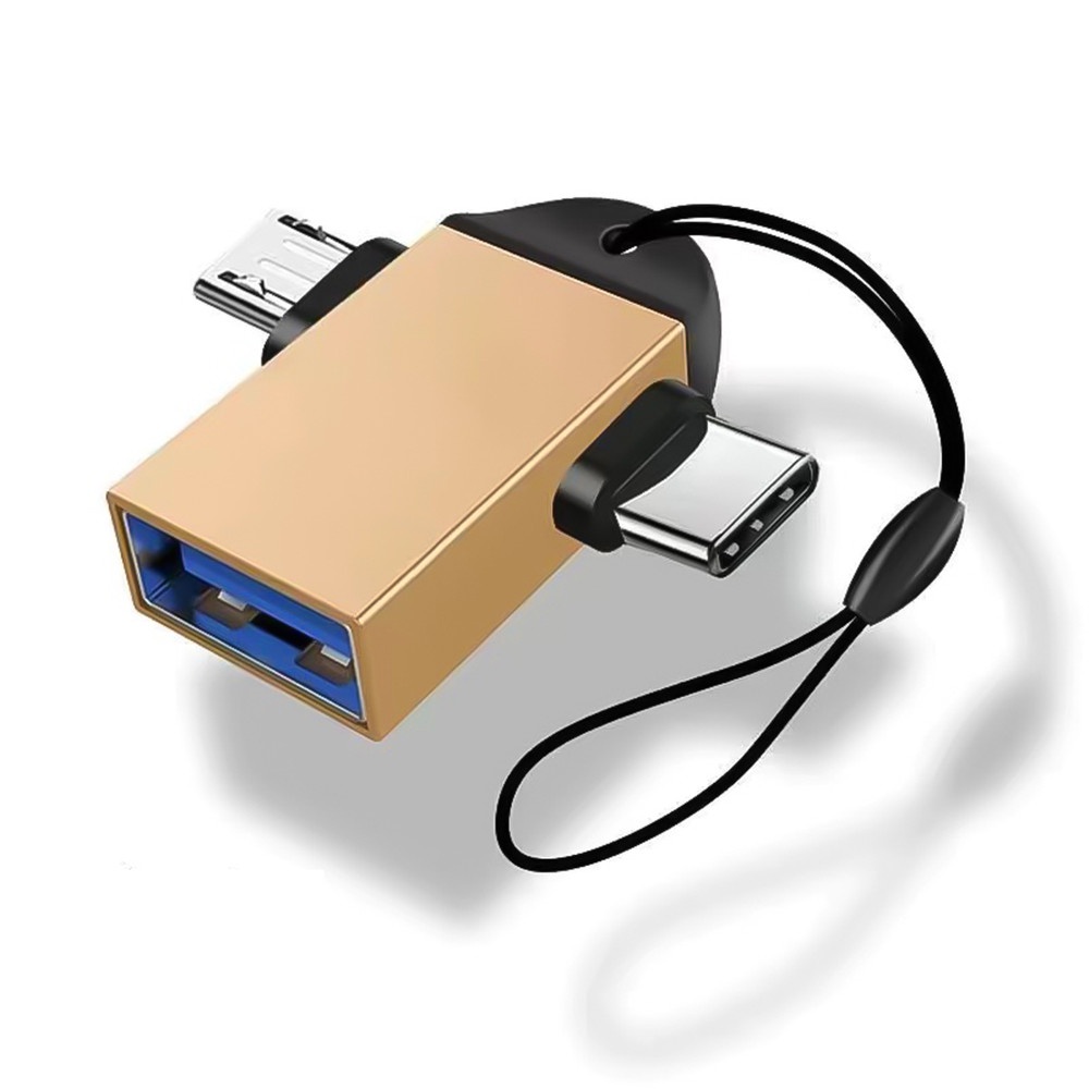 2 in 1 OTG Adapter USB 3.0 Female To Micro USB Male and USB C Male ...