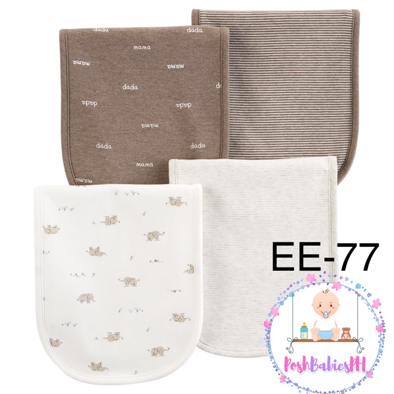 Carter's 4 Pack Burp Cloth Unisex | Shopee Philippines
