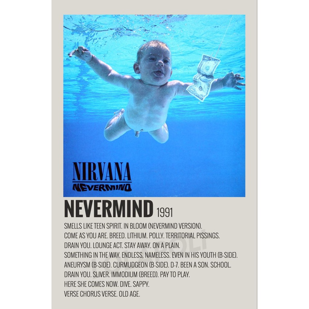 Nevermind Album Cover Poster - Nirvana | Shopee Philippines