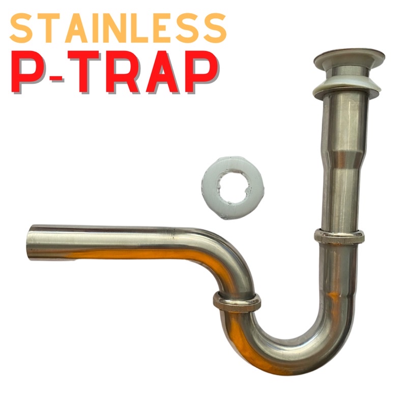 STAINLESS 304 LAVATORY P-TRAP with POP UP/FLIP UP 1-1/4 | Shopee ...